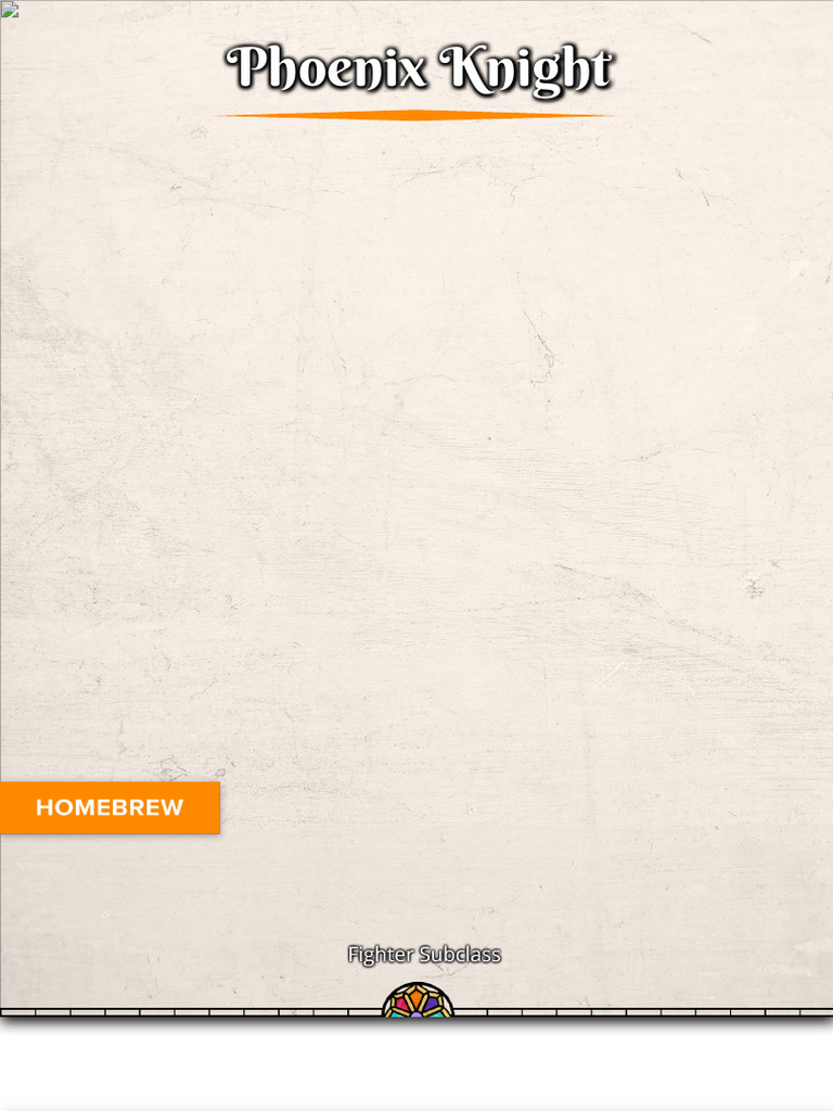 Phoenix Knight _ GM Binder | PDF