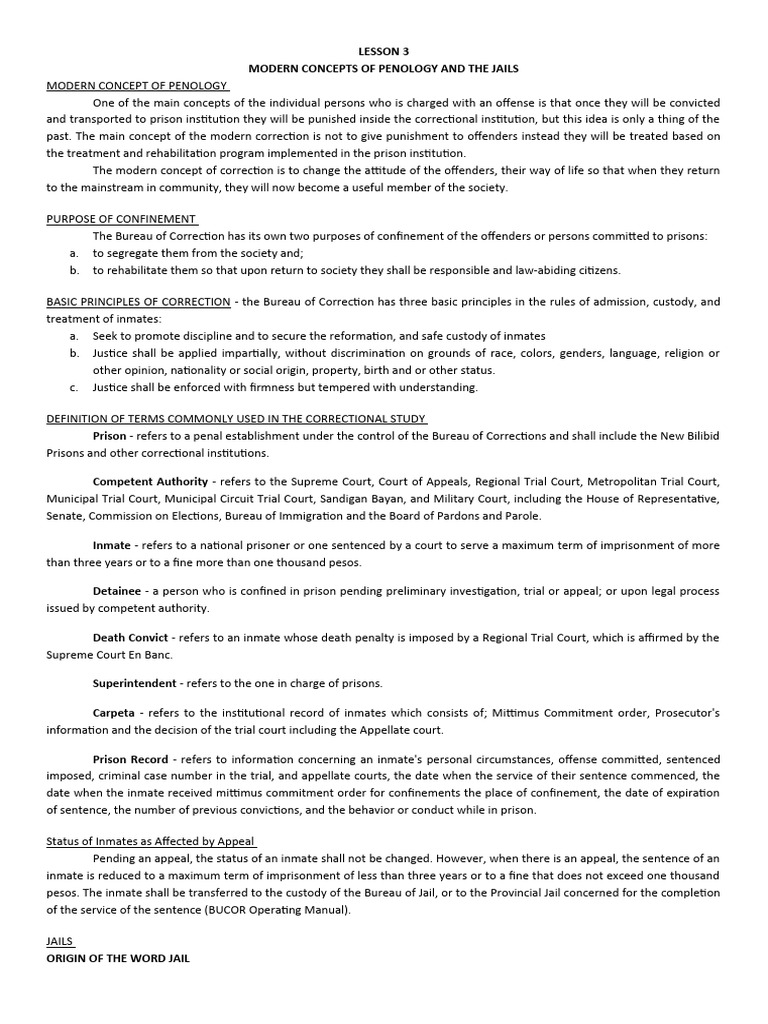 3 LESSON | PDF | Prison | Detention (Imprisonment)
