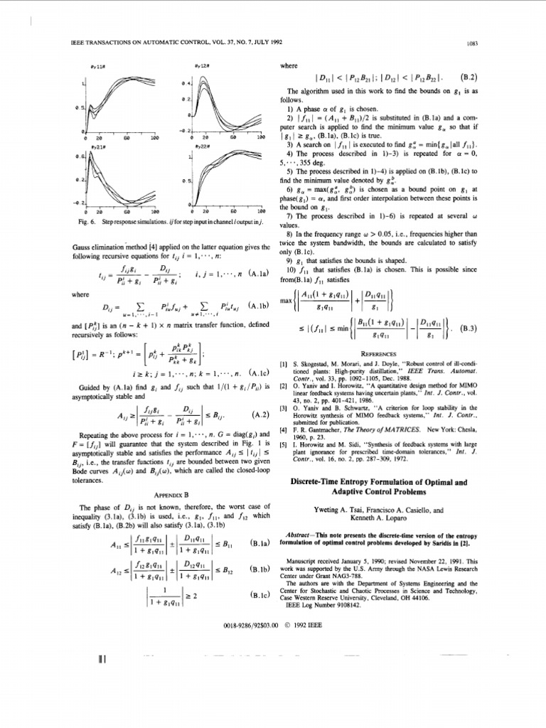 17 Discrete Time Entropy Formulation Of Optimal And Adaptive Control Problem Download Free