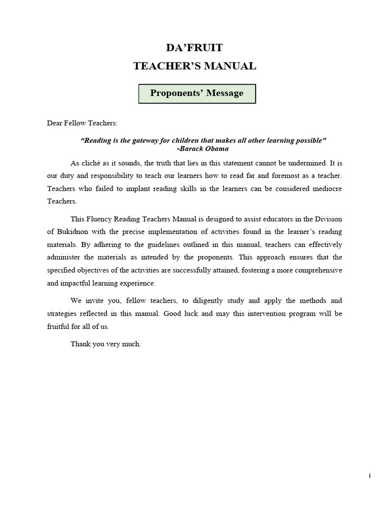 Teachers Guide Grade 4 Download Free Pdf Fluency Reading