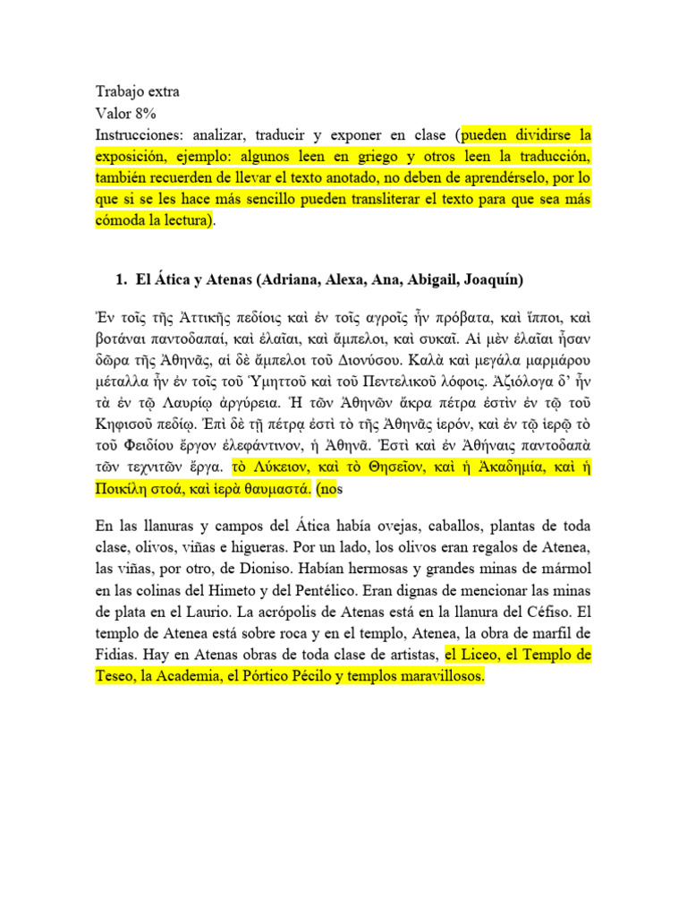 Practica Textos Latín | PDF | Deidades griegas | Mitología griega
