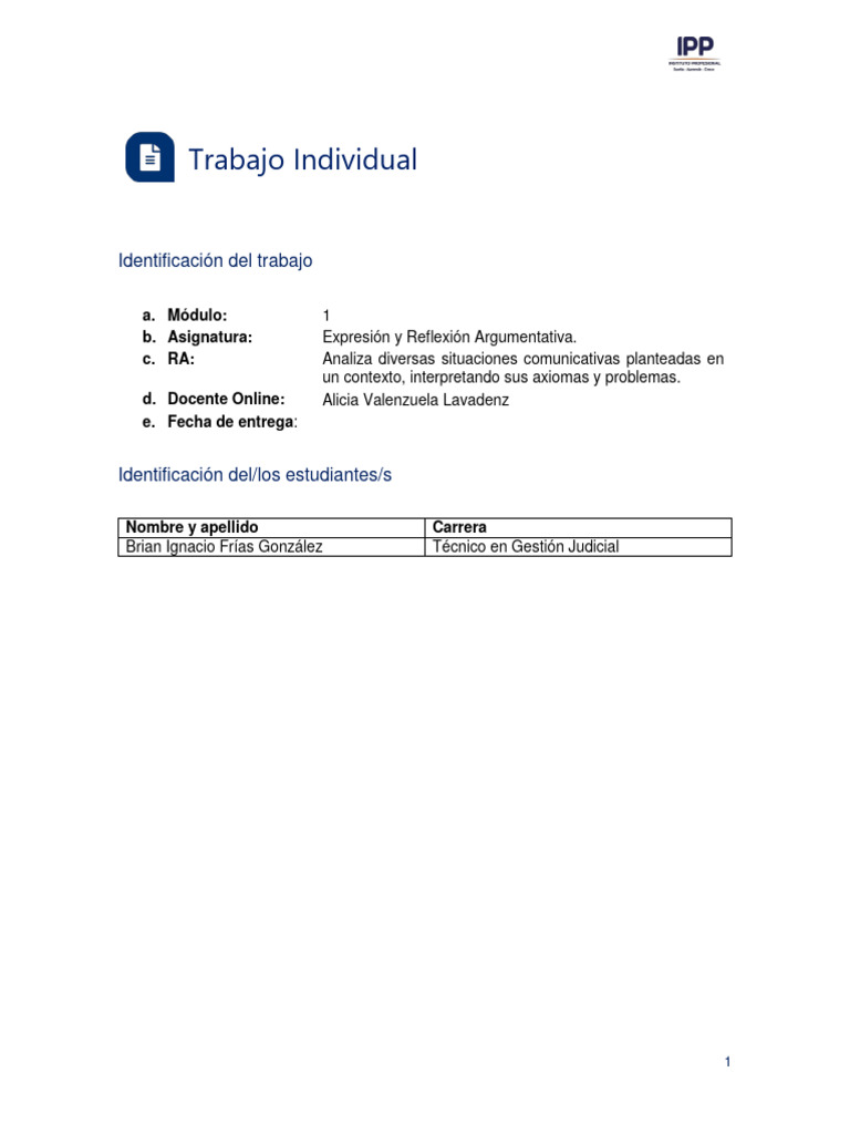 Brian Ignacio Frias Gonzalez - M1 | PDF | Comunicación | Comunicación ...