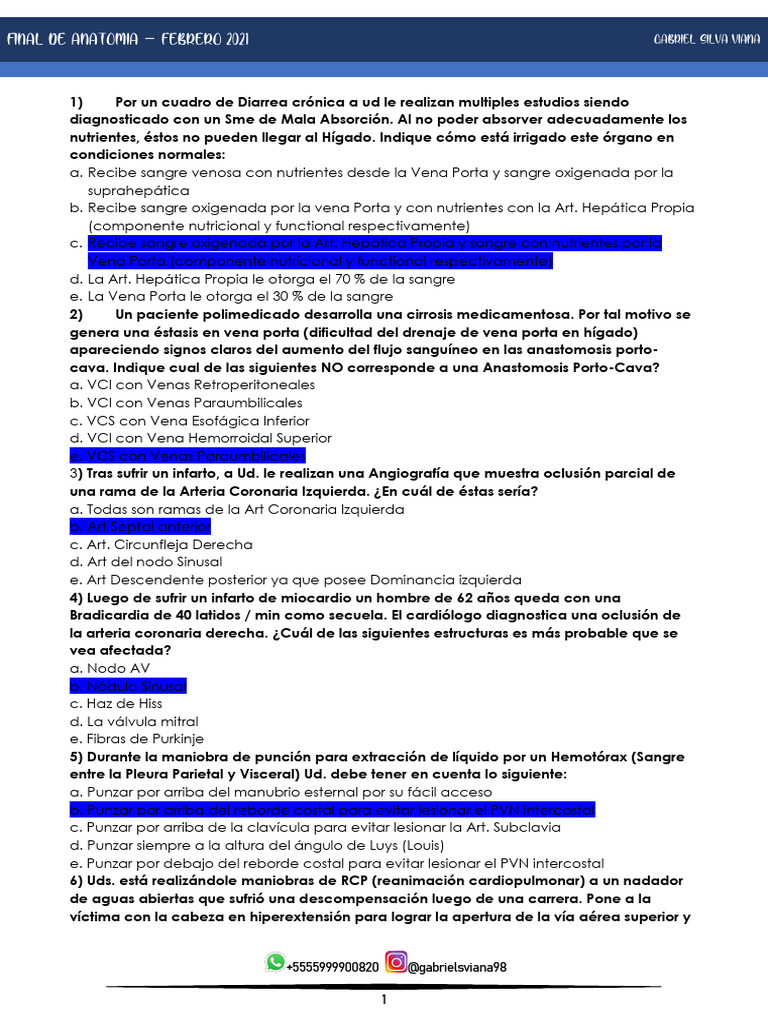 Final Anatomia - Febrero 2021 | PDF | Fluido cerebroespinal | Laringe