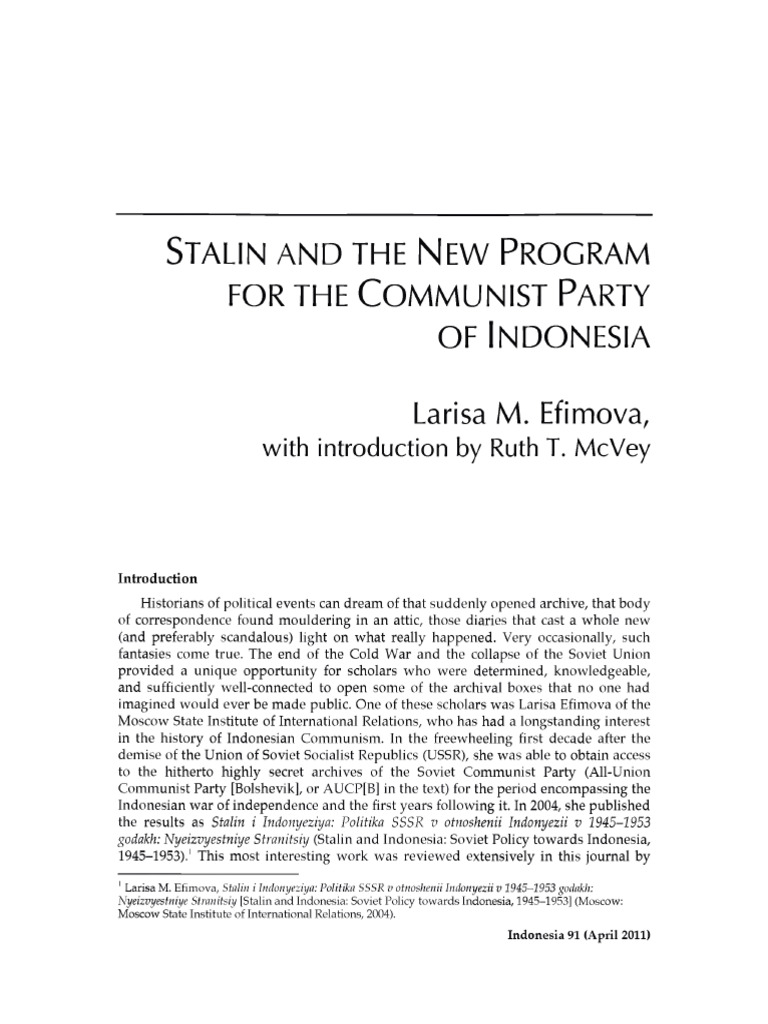 Stalin Dan Program Baru Partai Komunis Indonesia | PDF | Communism ...