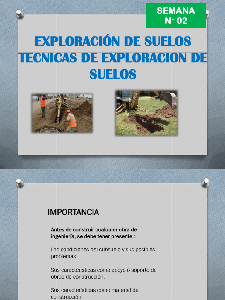 Semana 2- Exploracion de Suelos- Tecnicas | PDF