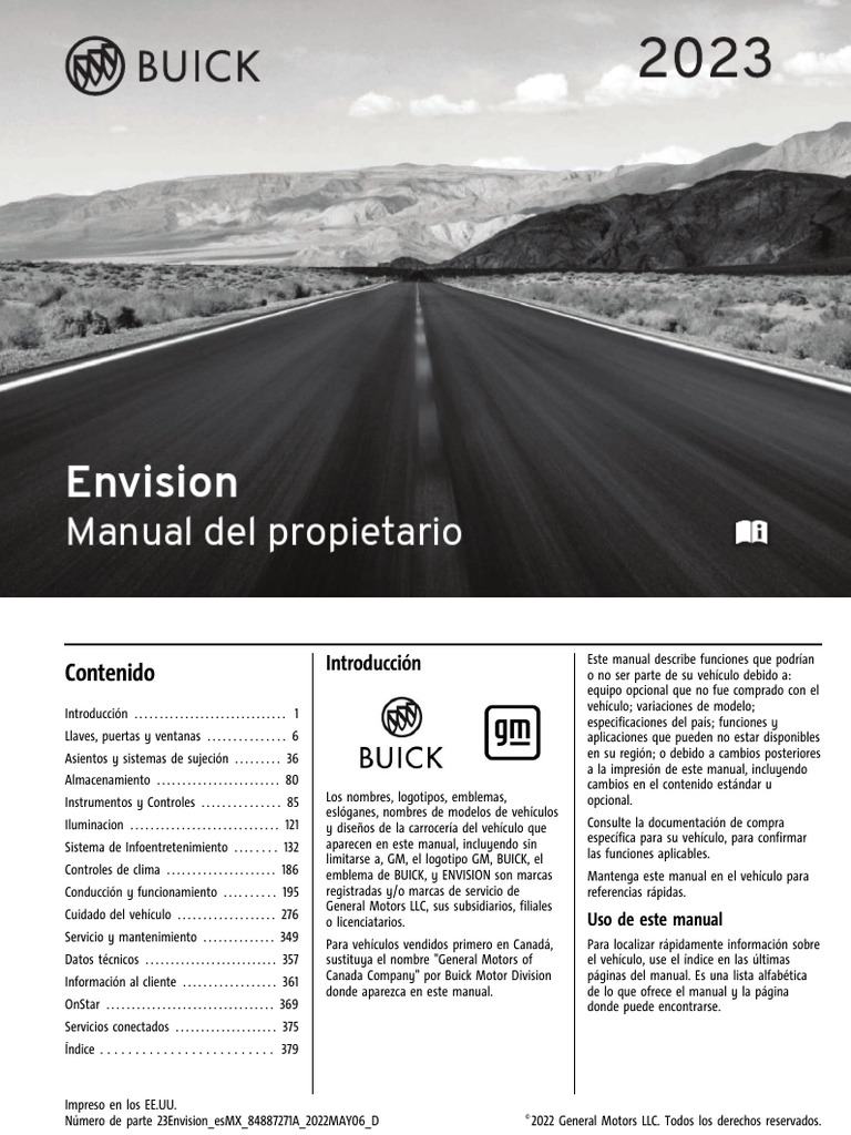 23 Bui Envision Om Es MX U MX 84887271a 2022may06 | PDF | Arranque ...
