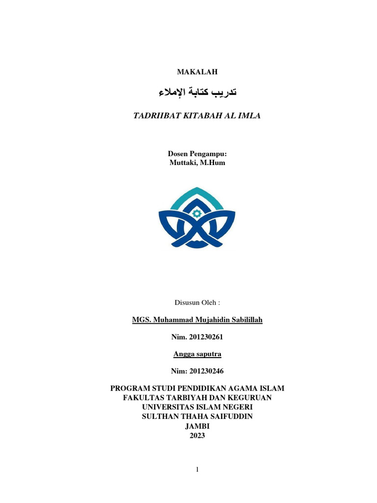 Arti Tadribat dan Kitabah dalam Bahasa Arab | PDF | Karier & Perkembangan