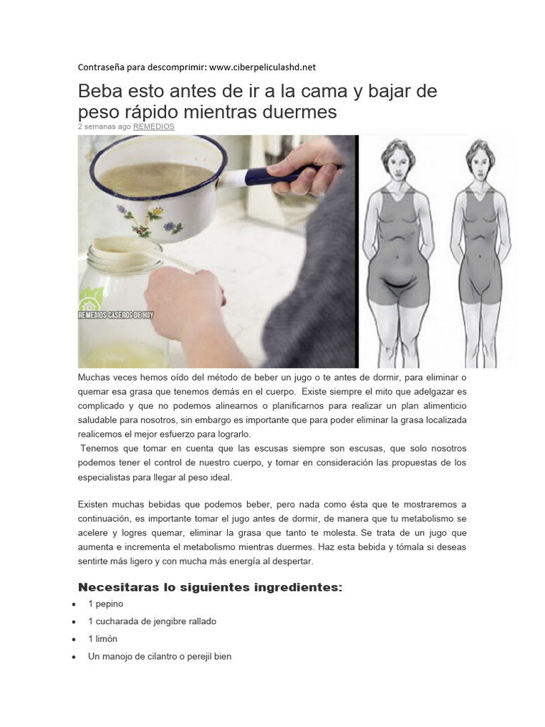 Como Bajar de Peso | PDF | Antioxidante | Metabolismo