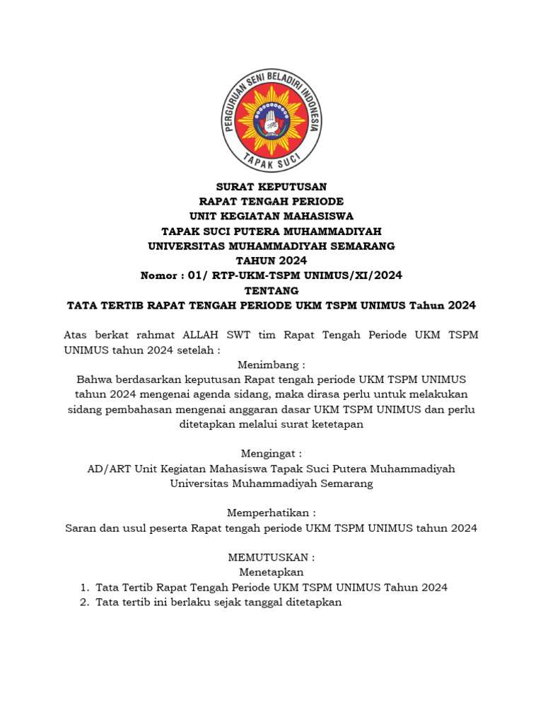 Tatib RTP 2024 | PDF | Hukum