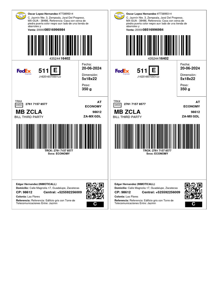 Shipment Labels 240625142234 | PDF
