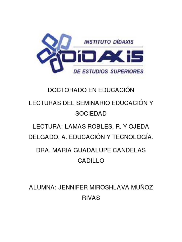 INSTITUTO DIDAXIS DE ESTUDIOS SUPERIORES LECTURA 11 LAMAS | PDF ...