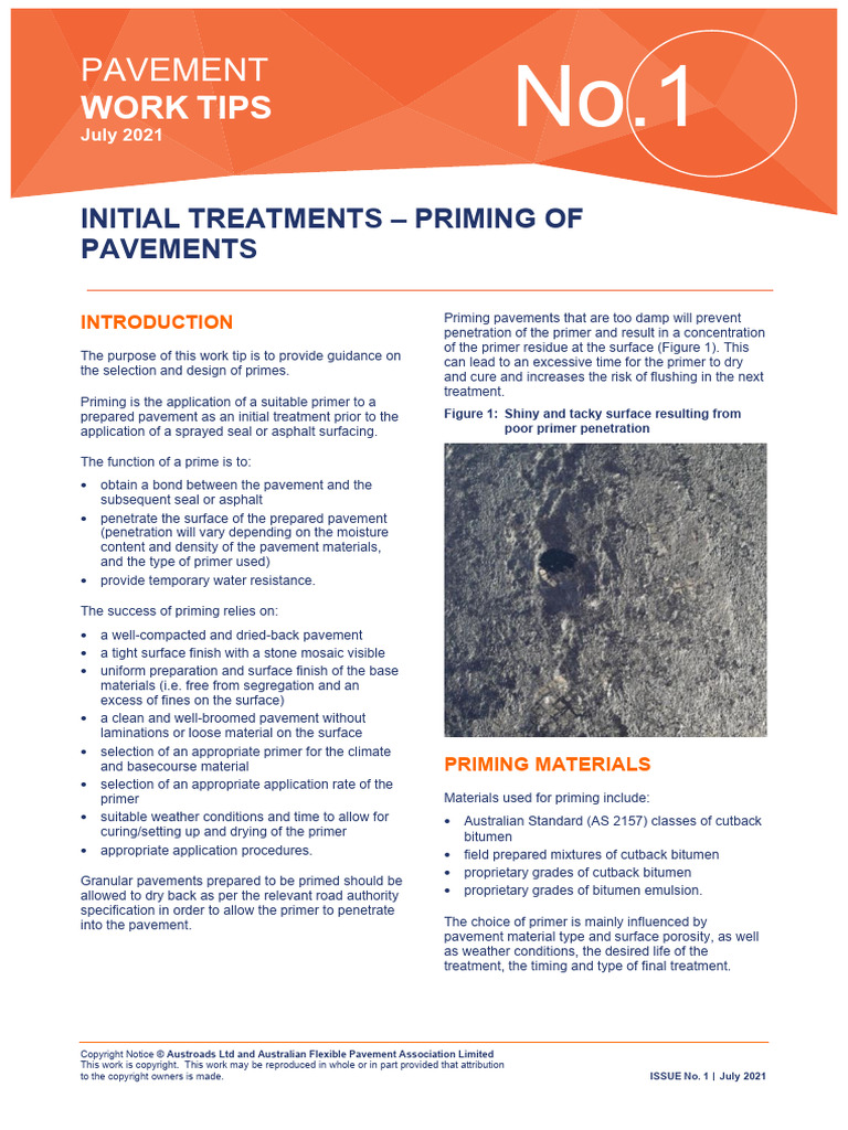 Work Tip 01 - Initial_Seal | Download Free PDF | Road Surface | Materials