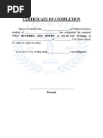 Certificate OJT Template | PDF