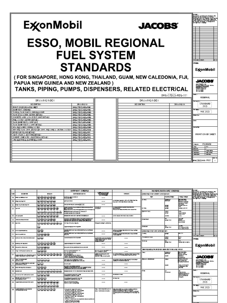 Exxon Mobil 2023 Fuel System Standard Drawing | PDF