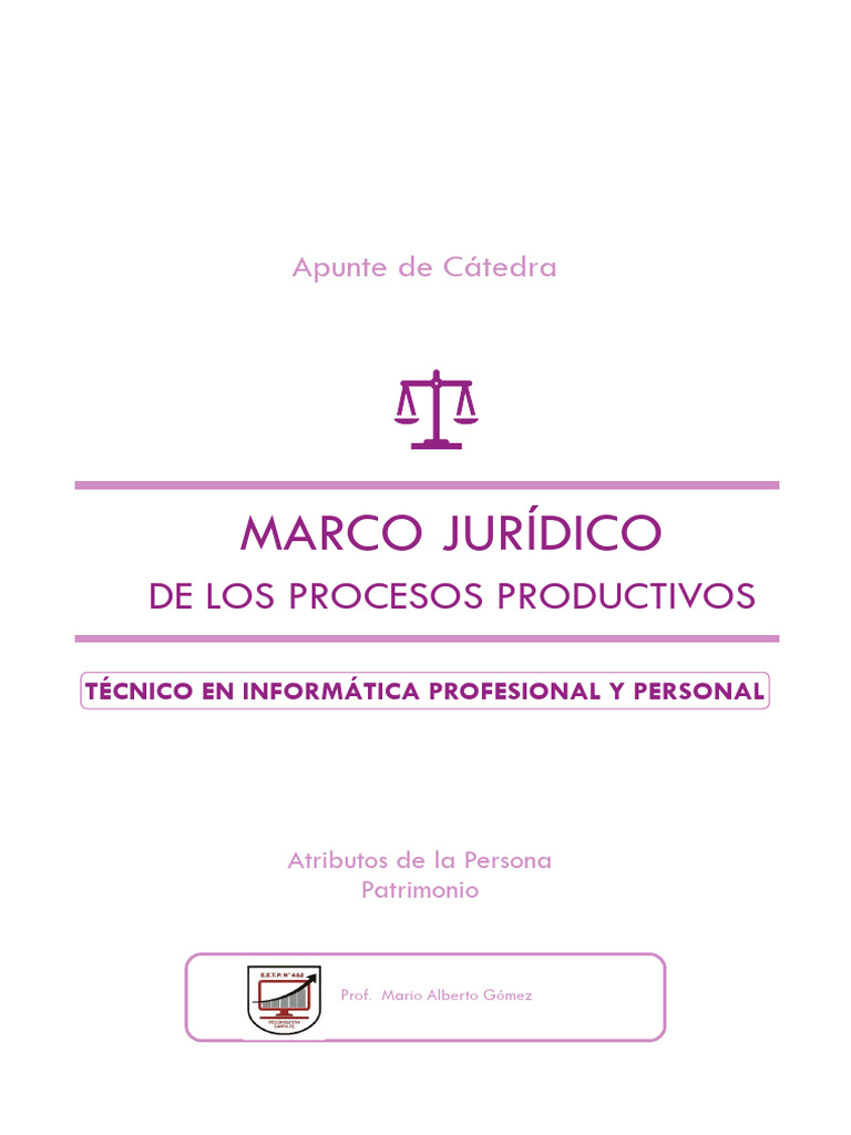 Clase 8 Atributos de la persona Patrimonio | PDF | Bienes (Ley) | Derechos Clase 8 Atributos de la persona Patrimonio | PDF | Bienes (Ley) | Derechos
