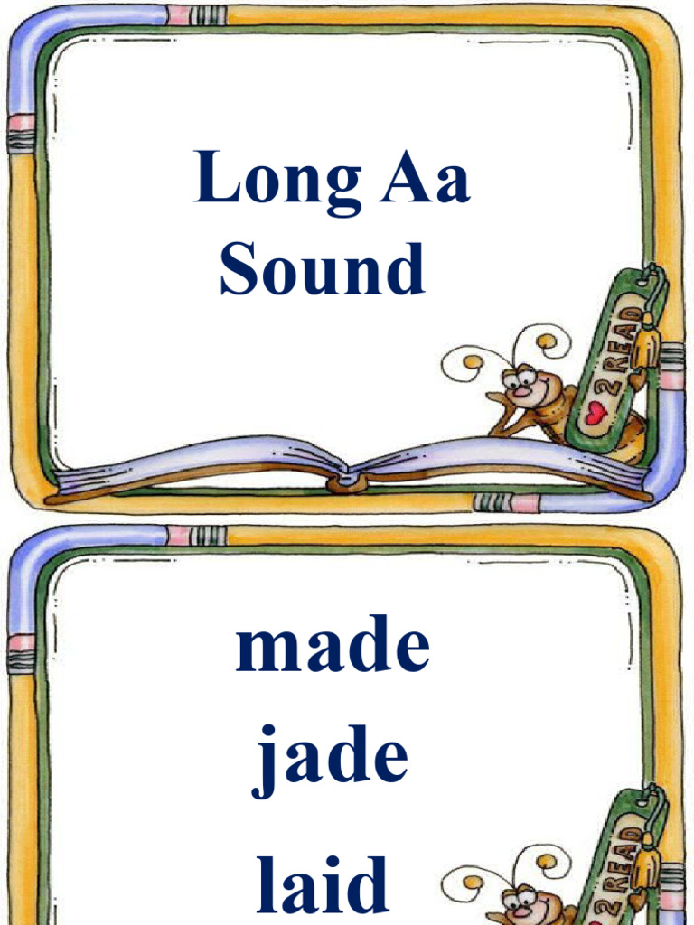 Long A Sound Word List | PDF