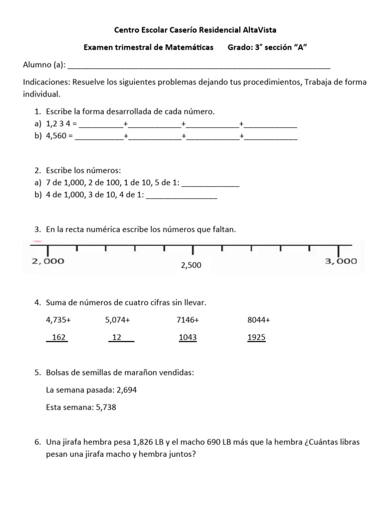 Examen de Matematicas 3A | PDF