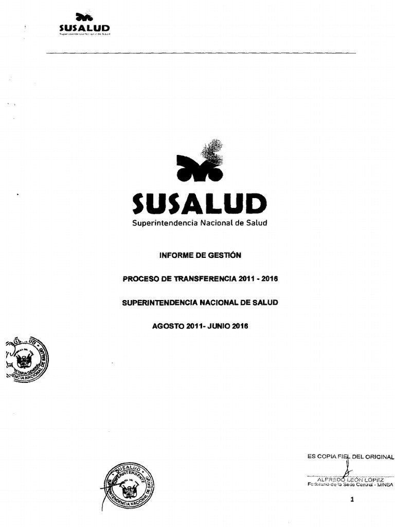 Susalud-Informe de Gestion | PDF