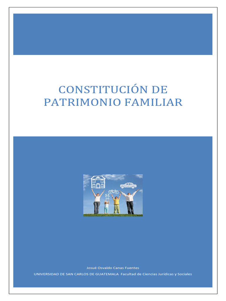 Esquema de Patrimonio Familiar | PDF | Bienes (Ley) | Justicia