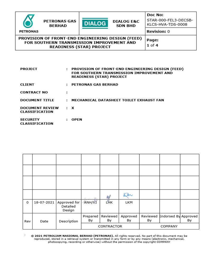 Star-000-Fel3-Decsb-Klcs-Hva-Tds-0008 - Rev 0 | PDF | Pressure | Gear