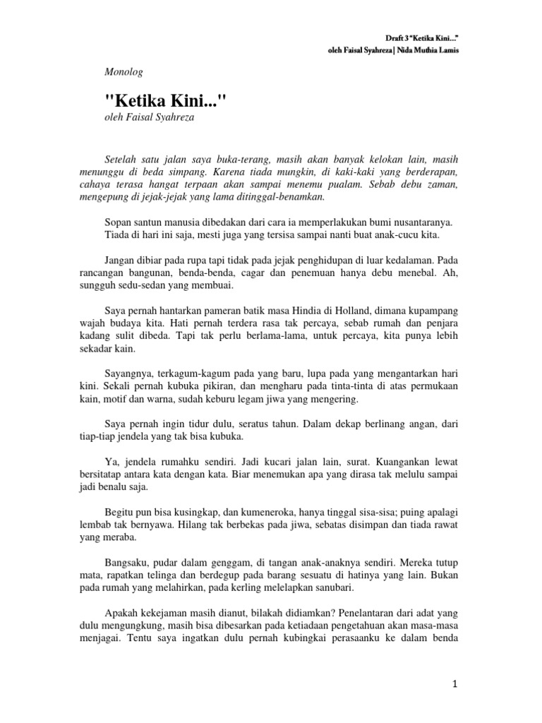 "Ketika Kini... Faisal X Lamis | PDF | Fiksi Umum