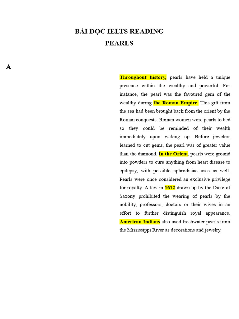 PEARLS | PDF | Pearl