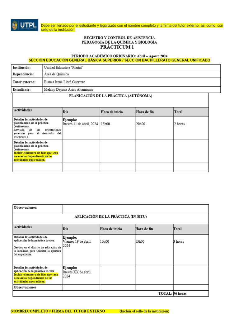 Formato Registro y Control de Asistencia | PDF | Negocios