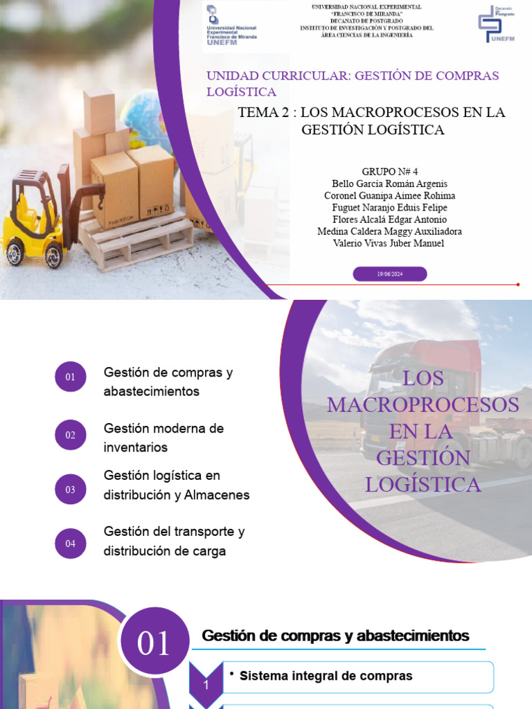 Grupo N# 4. Tema 2. LOS MACROPROCESOS EN LA GESTIÓN LOGÍSTICA FINAL | PDF | Logística | Calidad ...