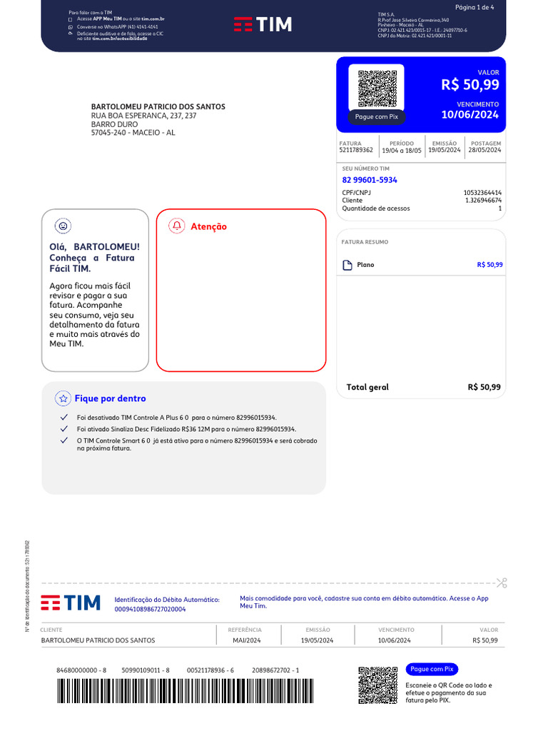 Fatura 3 | PDF | Brasil