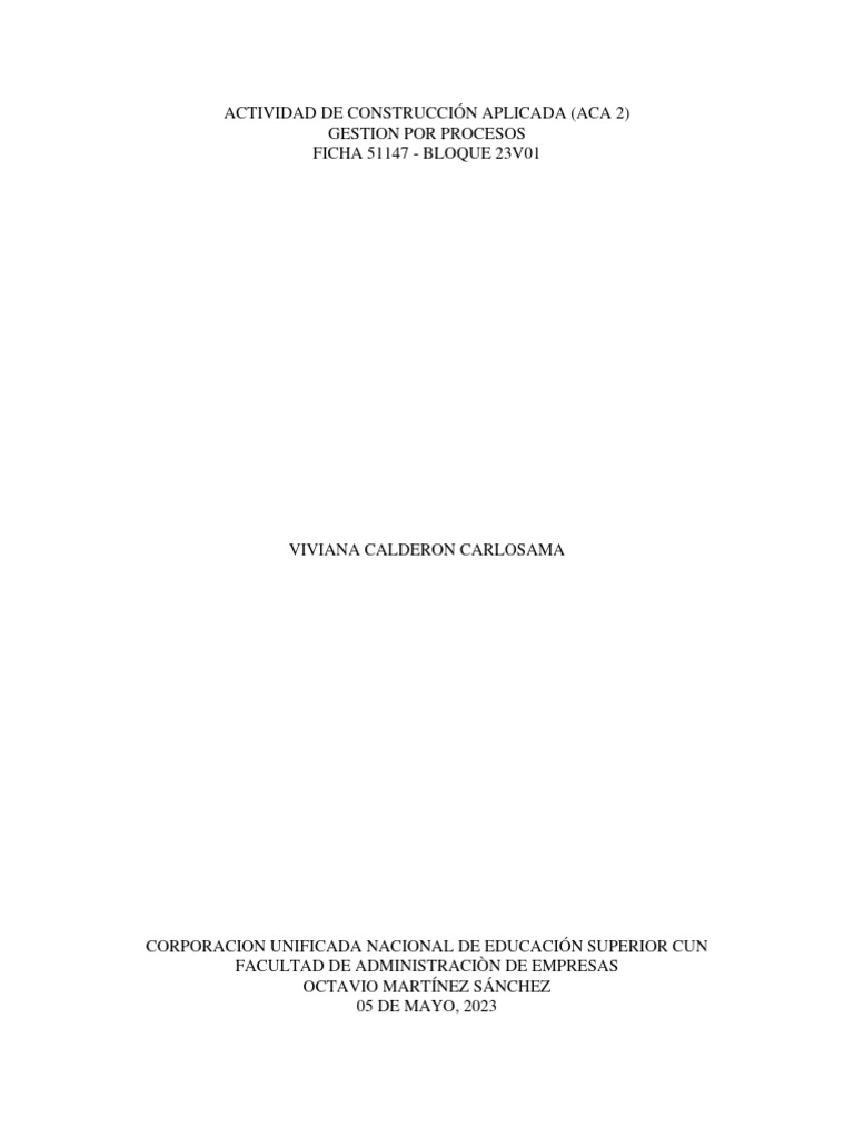 Aca 2 - Gestión Por Procesos | PDF | Toma de decisiones | Informática