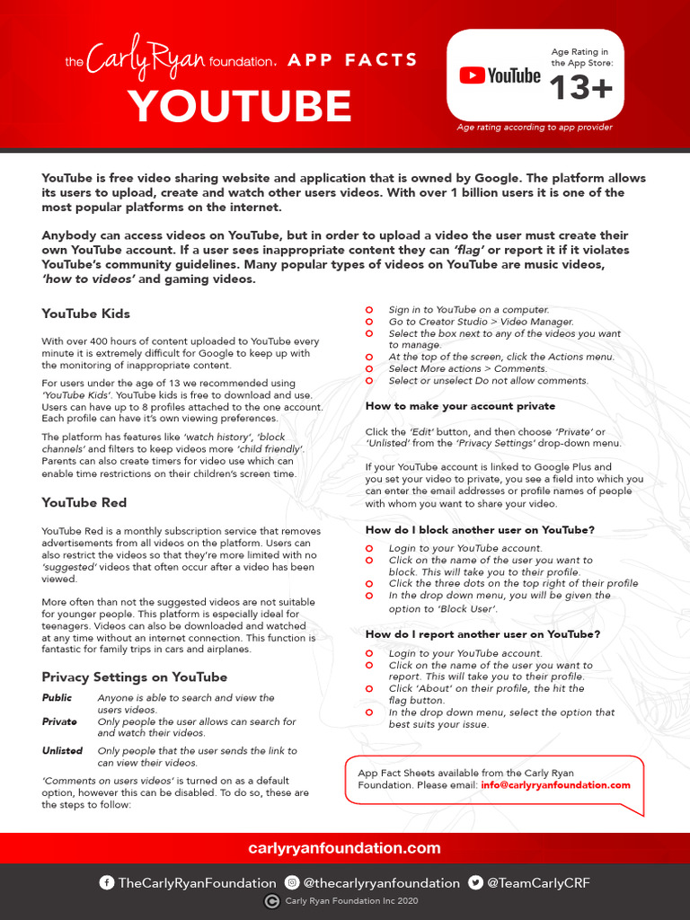 Youtube Fact Sheet | PDF | You Tube | World Wide Web