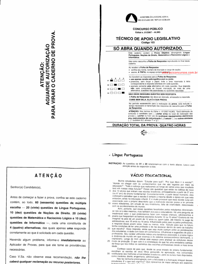 PCI Concursos Information Page | PDF | Computers