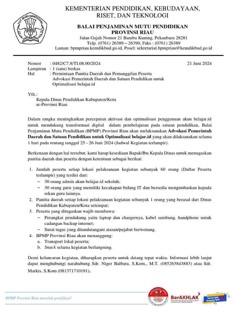 SU Peserta (Kabupaten-Kota) - Rohul | PDF