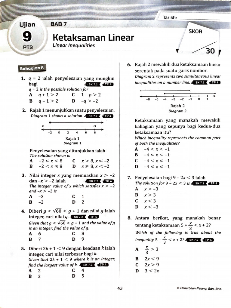 F1 Math Bab7 Latihan | PDF