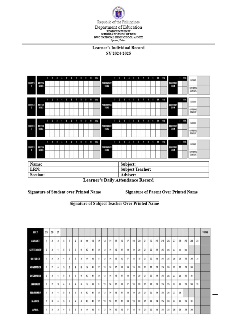 Learner Record For Portfolio | PDF