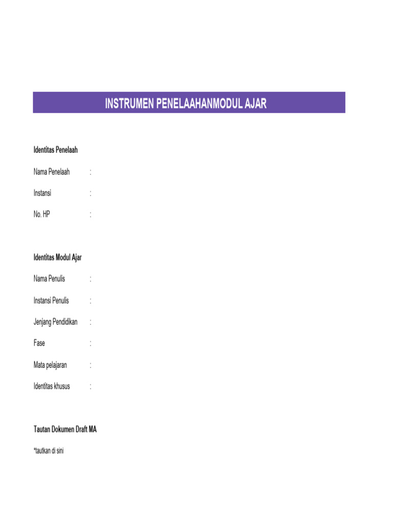 Penelaahan Modul Ajar | PDF