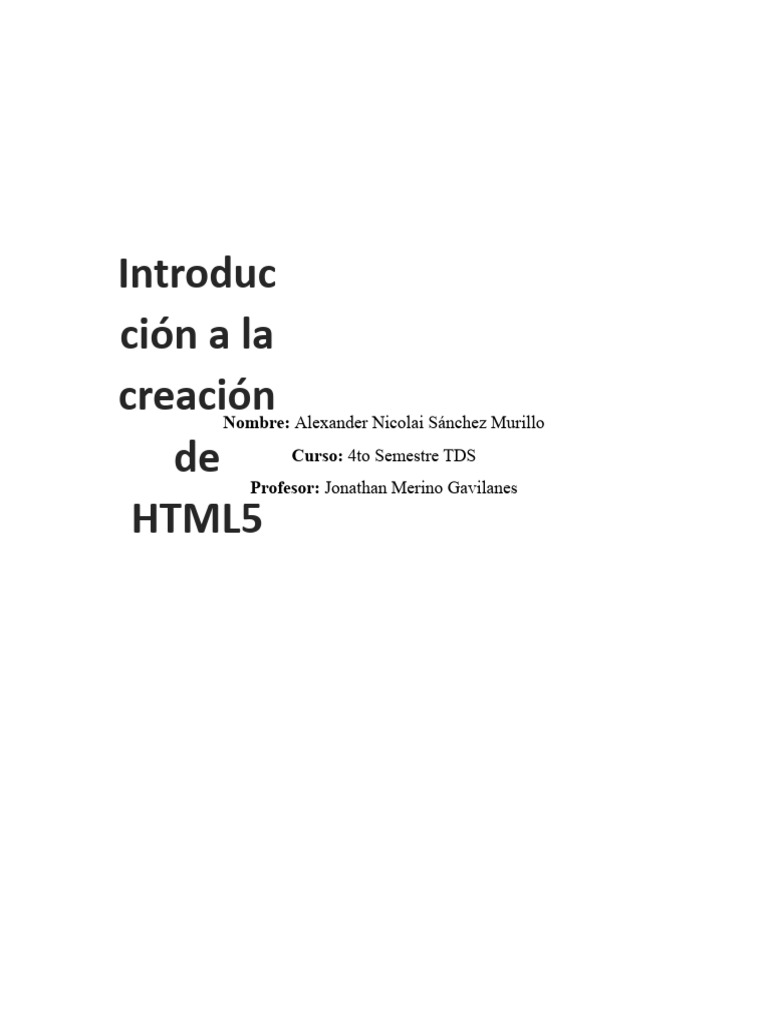 Introducción A La Creación de HTML5 | PDF | Red mundial | Internet y web