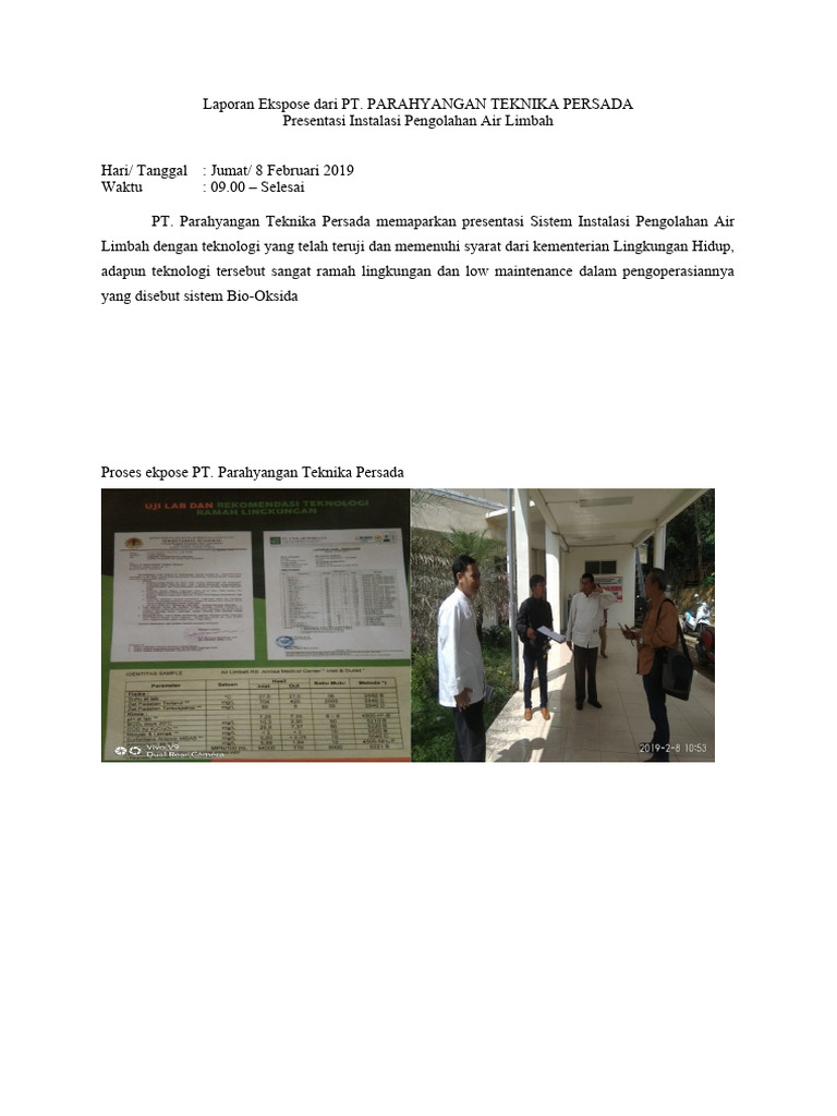 Laporan Ekspose Dari PT. Parahyangan | PDF