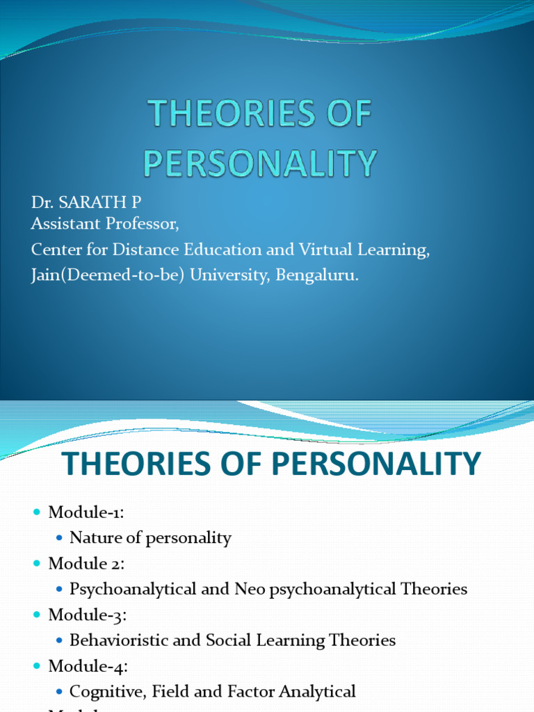 Theories of Personality - Compressed | PDF | Classical Conditioning | Id