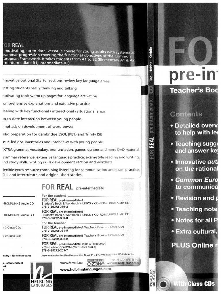 Pre Intermediate Teachers Book B | PDF