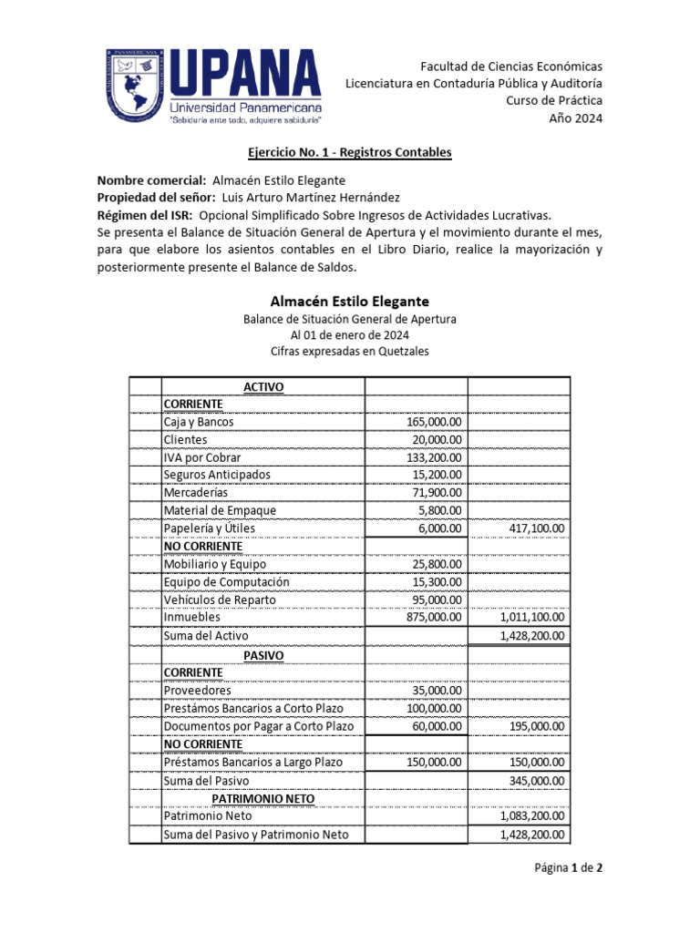 Registros Contables Almacén 2024 | PDF | Contabilidad | Hoja de balance