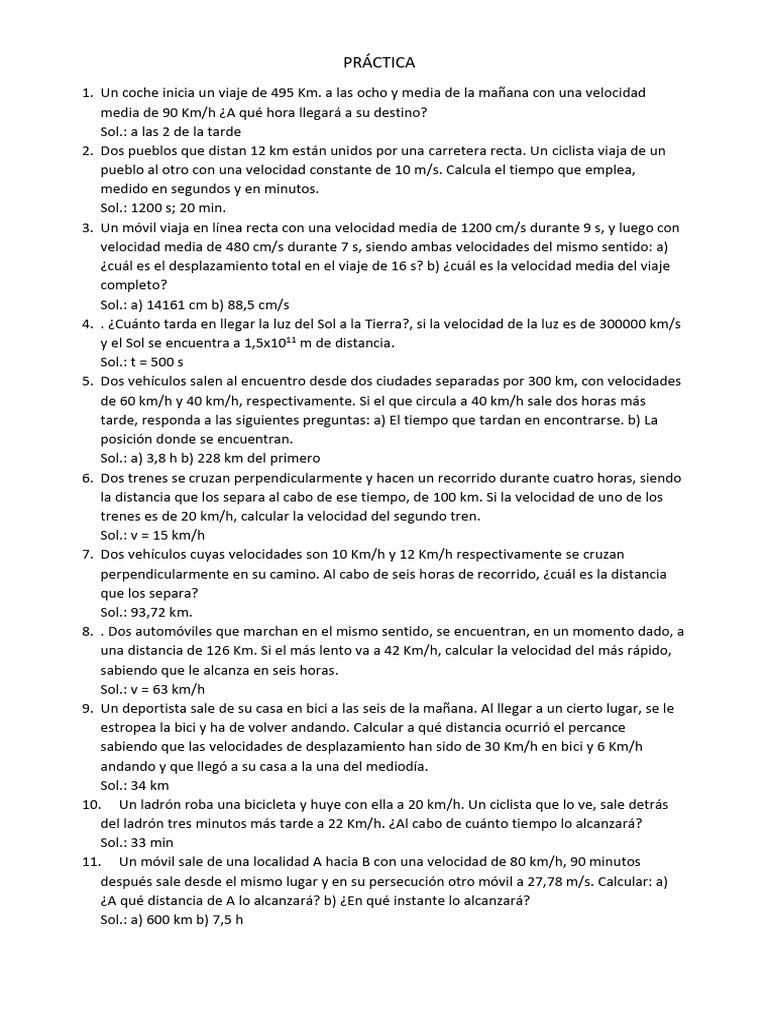 Práctica Mru | PDF | Velocidad | Dom