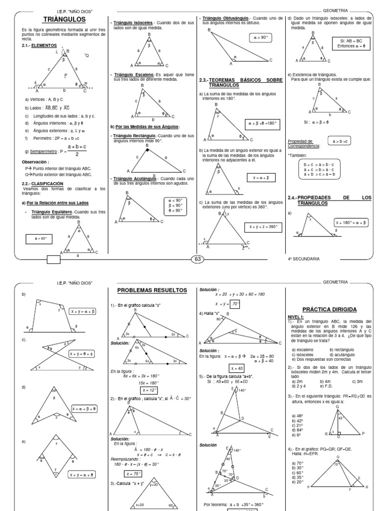 TRIANGULOS | PDF | Triángulo | Euclides