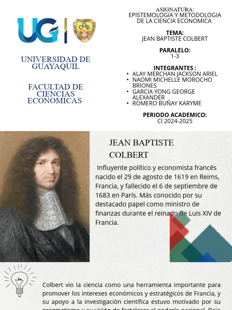 Aportes de Colbert al Mercantilismo | PDF | Mercantilismo | Francia