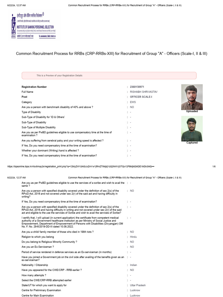 Common Recruitment Process For RRBs (CRP-RRBs-XIII) For Recruitment of Group - A - Officers ...