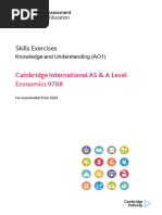 International Edexcel Economics As Level 20 Mark Structure | PDF