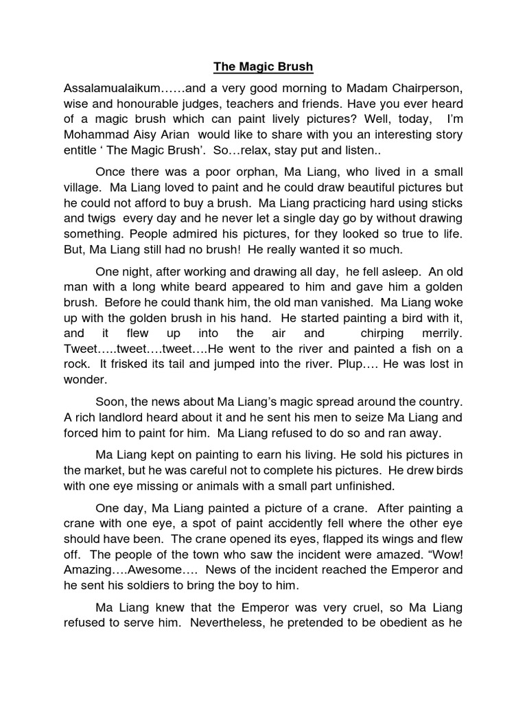 The Magic Brush-SKPS | PDF | Poetry