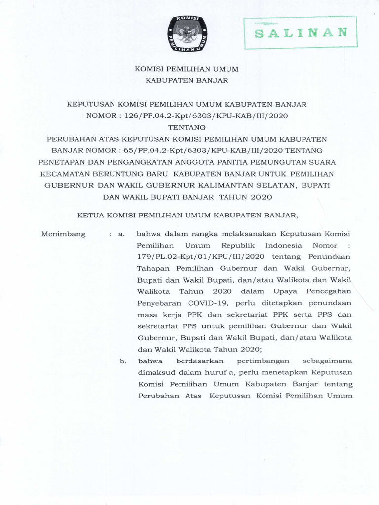 Scan SK No. 126 PPS Beruntung Baru | PDF