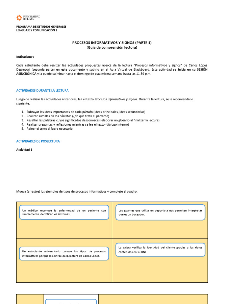 Av - Procesos Informativos y Signos 1 | PDF | Los símbolos ...