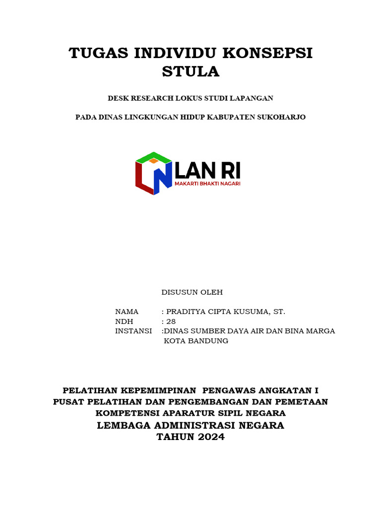 28 - Praditya - TUGAS INDIVIDU - KONSEPSI STULA | PDF